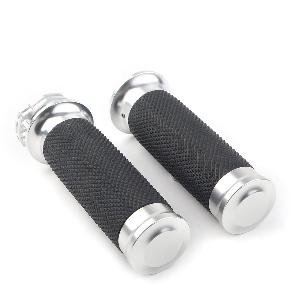 NS 2PCS Motorcycle CNC Hand Grips Universal Handlebar Throttle Grip ...