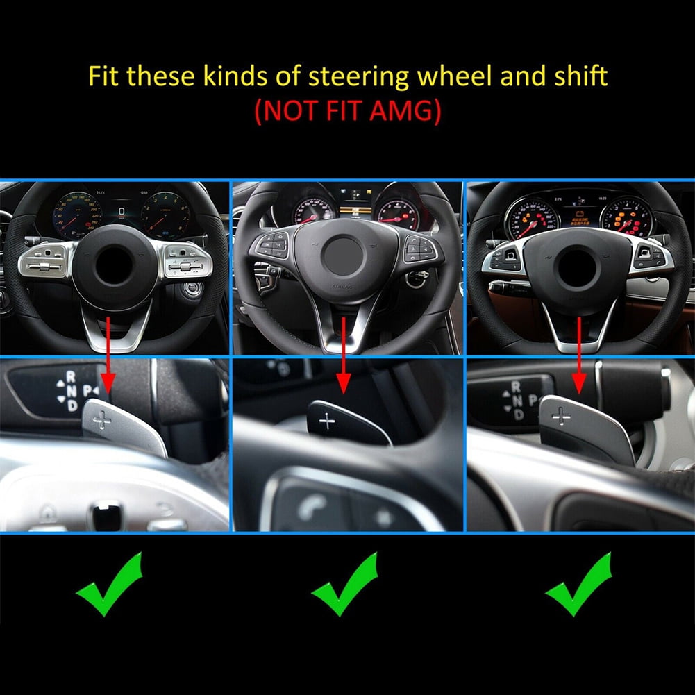 NS 2x Steering Wheel Shift Paddle Shifter Extension for Benz A B C E S G Class Red - Walmart.com