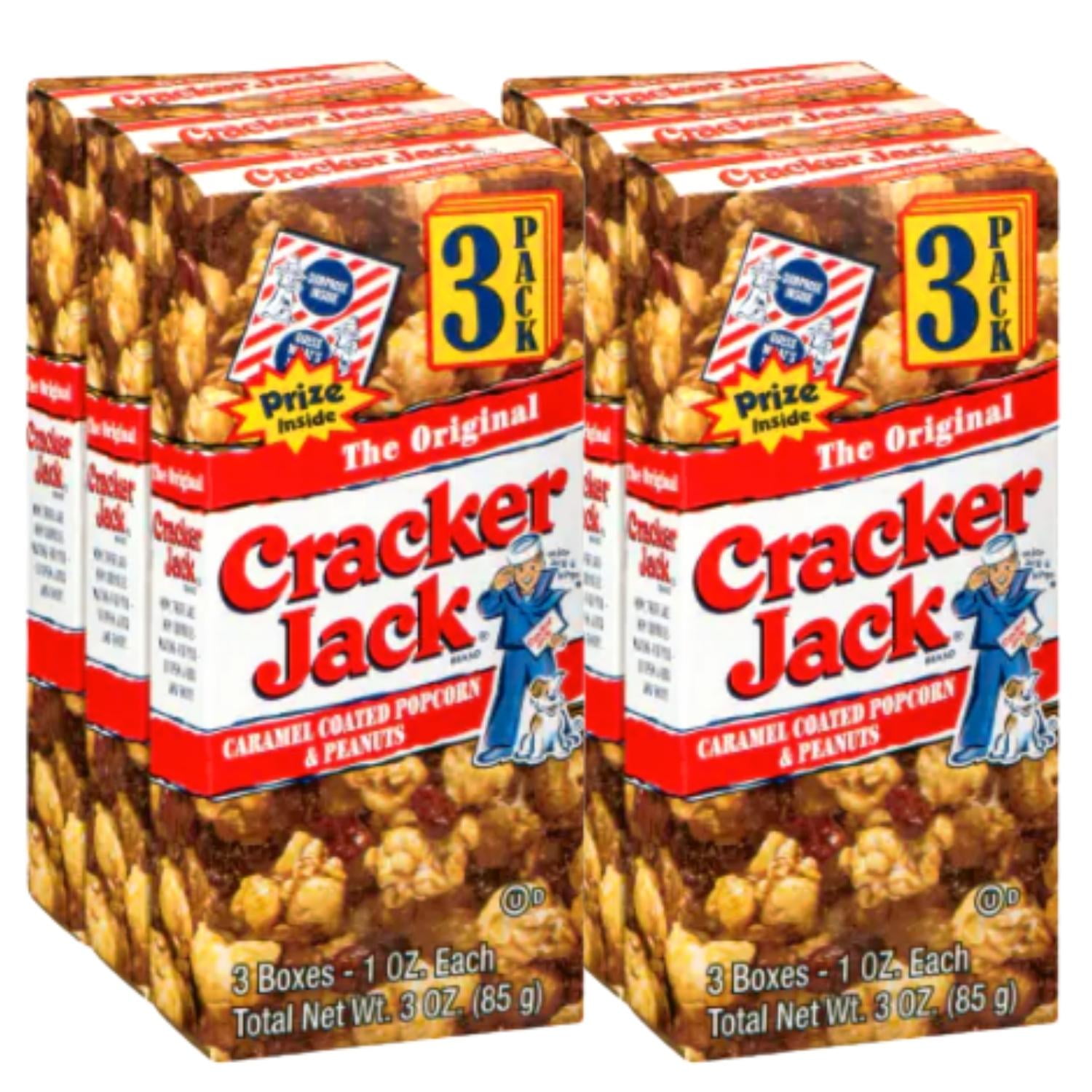 NS (6 Total Boxes) Cracker Jack Original 3-Pack, Caramel Popcorn with ...