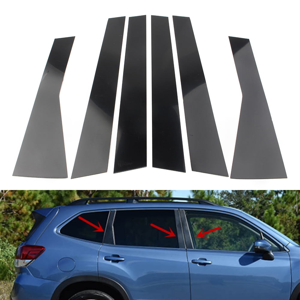 NS 6pcs Pillar Post Decal Trim For Car Side Door Window for Forester ...