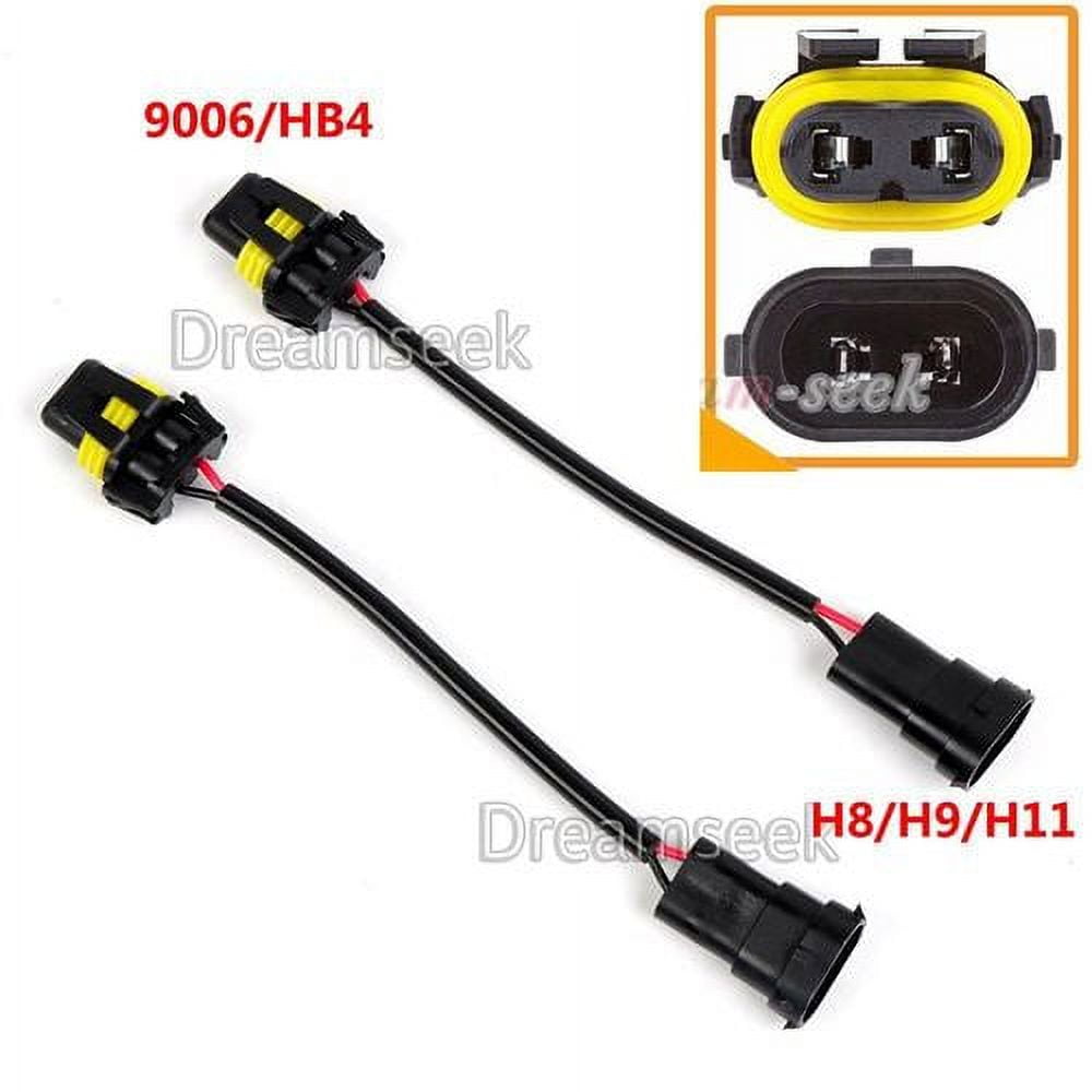 NS 9006 Bulb To H8 H11 Conversion Harness Socket Adapter for Headlight ...