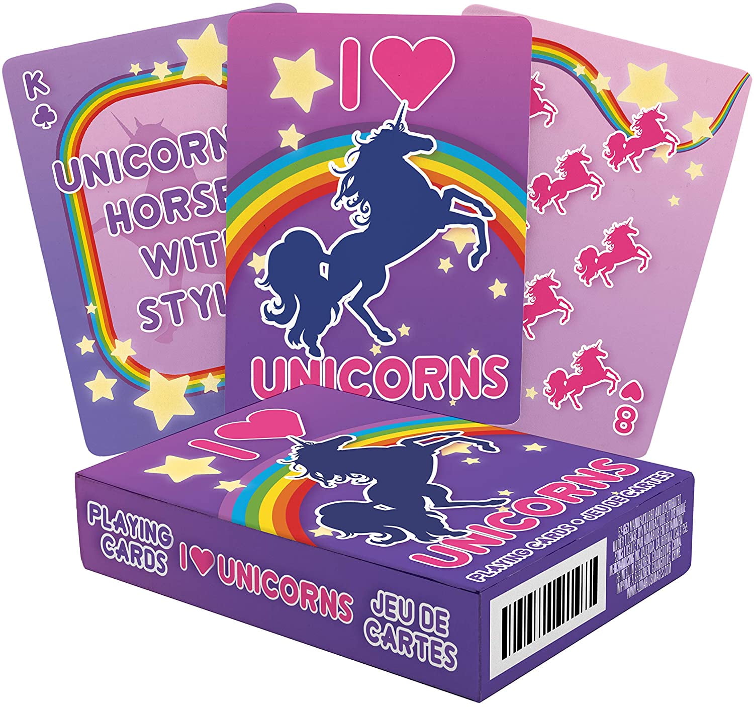 NS AQUARIUS I Heart Unicorns Playing Cards - Cute Unicorns Themed Deck ...