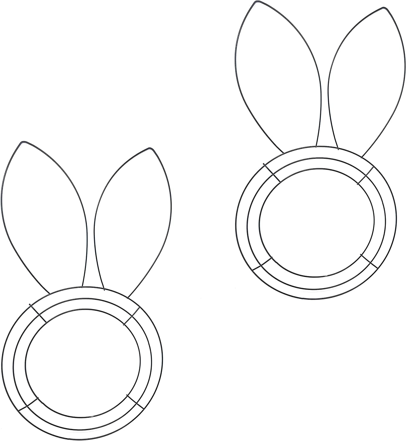 NS Bunny Shaped Metal Wire Wreath Frame 17 inch for Easter or Any ...