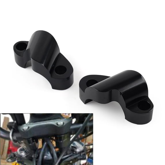 NS CNC Handlebar Spacer Riser Block Heighten Extension Kit Black for ...