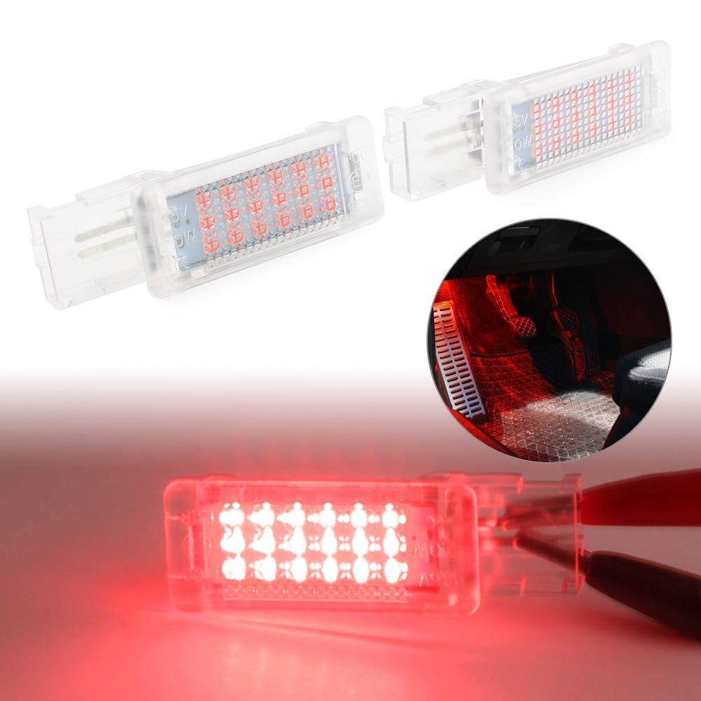 NS Car LED Footwell Light Lamp Red for VW SKODA Golf6 2009-2013 Jetta ...