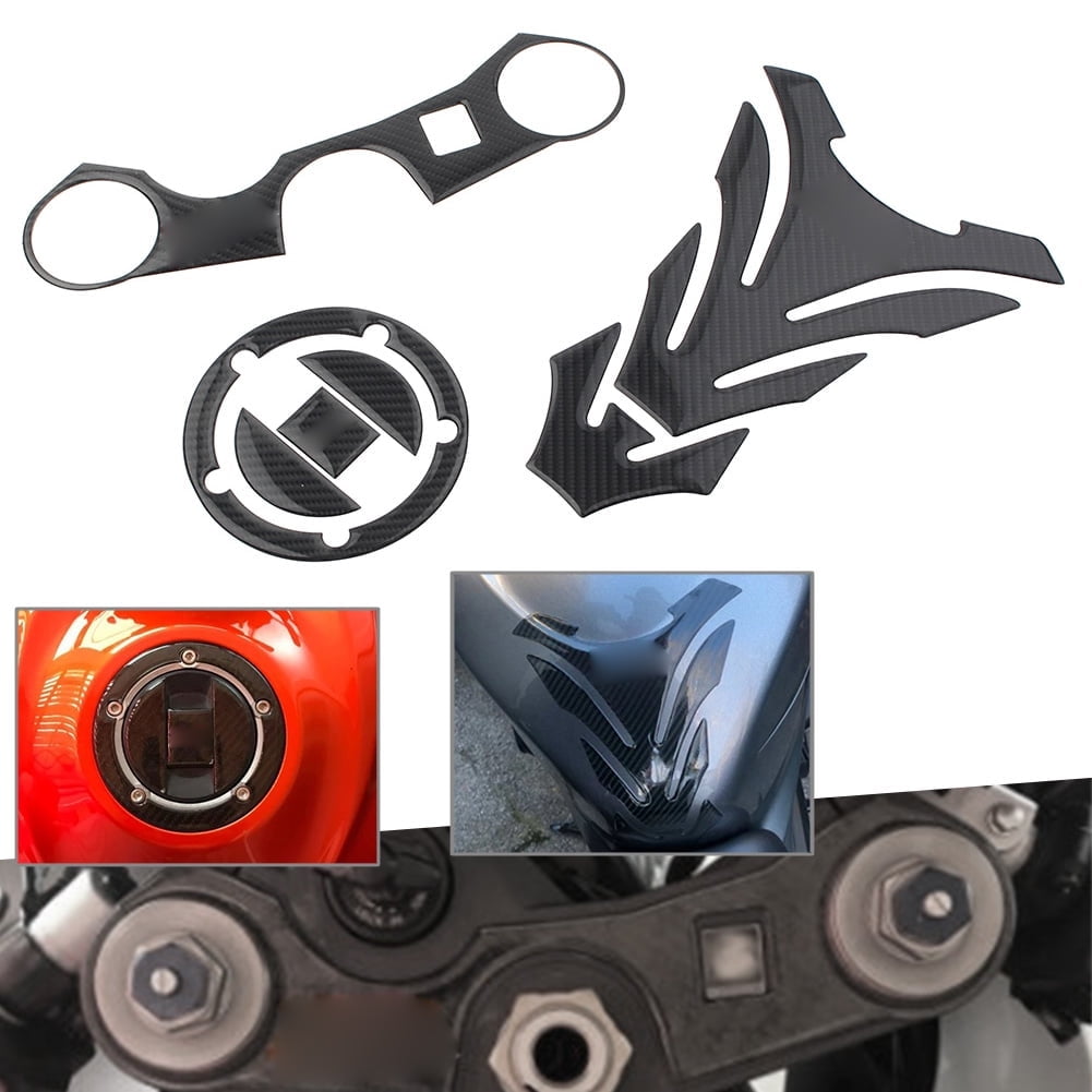 NS Carbon Fiber 3D Decal Gas Tank Pad Stickers Protector Fit GSXR 1000 ...