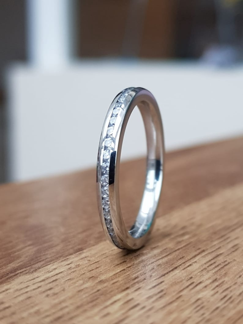 NS Enterprise 2.5mm Full Eternity Ring – Diamonds or White Sapphires ...