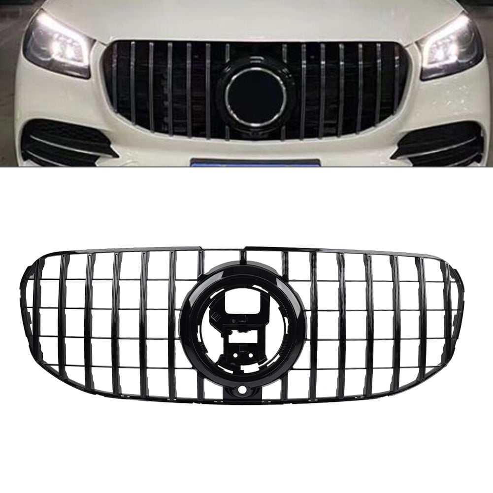 NS Front Bumper Diamond Hood Grill Grille ABS Black for GLS Class X167 ...