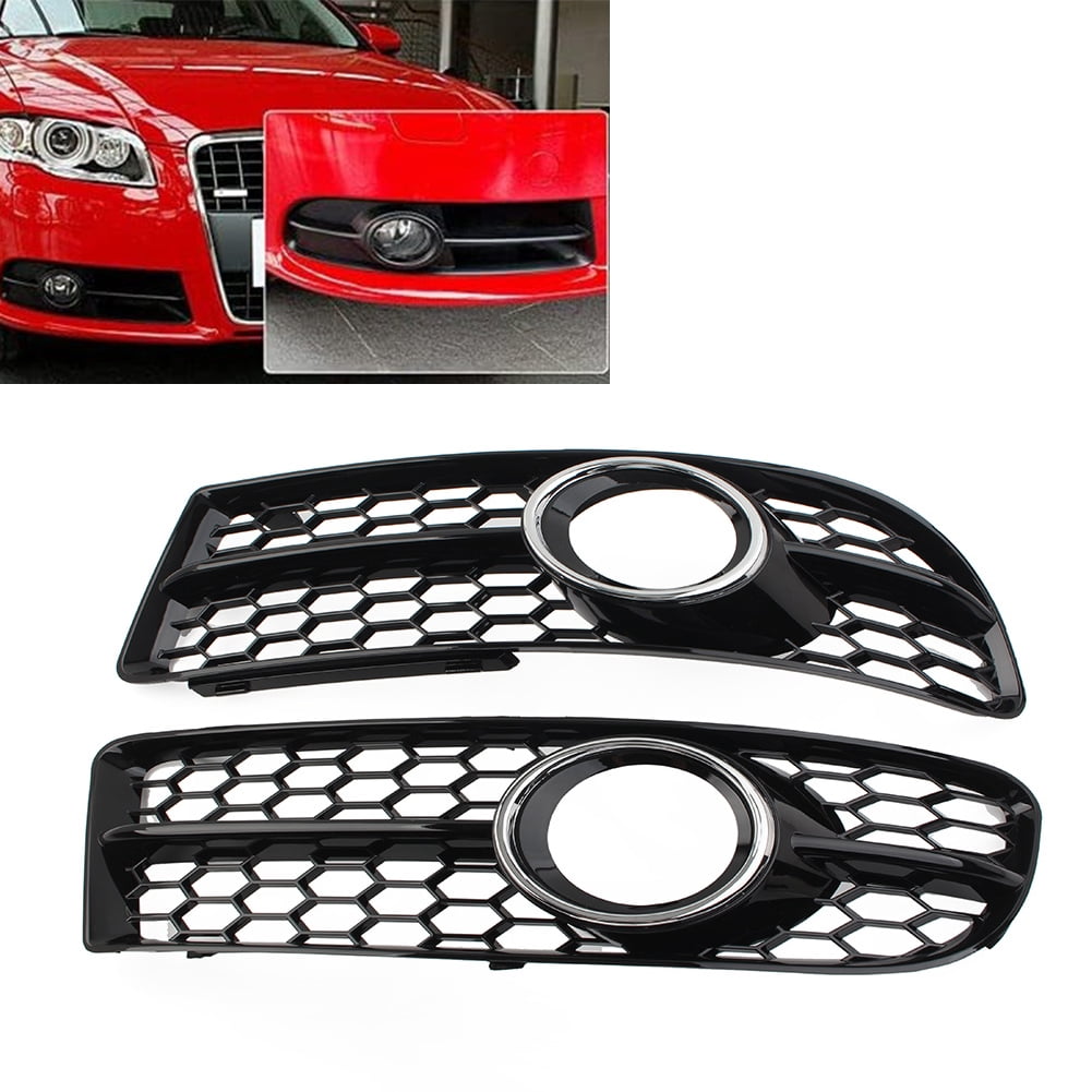 Ns Front Bumper Fog Light Grille Cover Honeycomb For Audi A4 B7 S Line