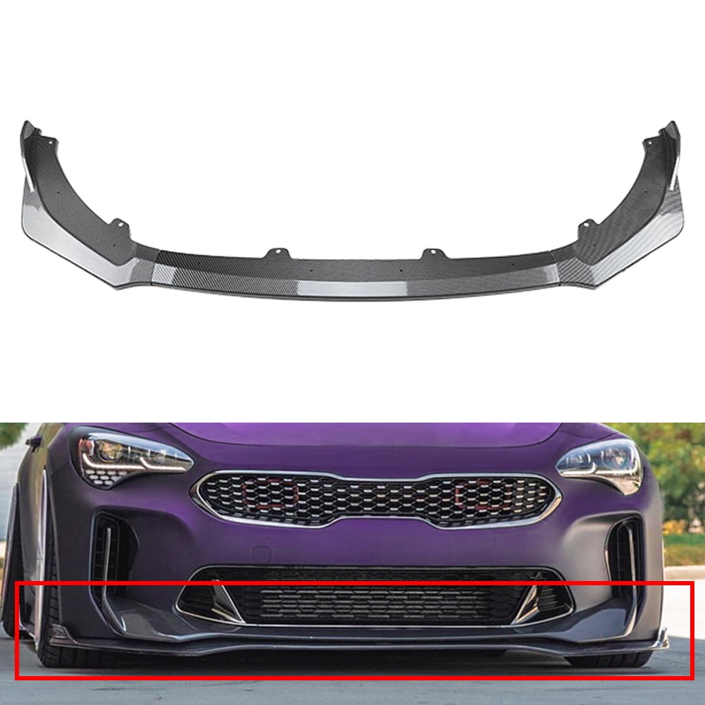 NS Front Bumper Spoiler Lower Splitter Lip Protector ABS Carbon Fiber ...