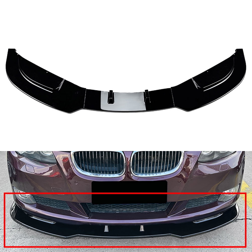 NS Front Bumper Spoiler Lower Splitter Lip Protector ABS Glossy Black ...