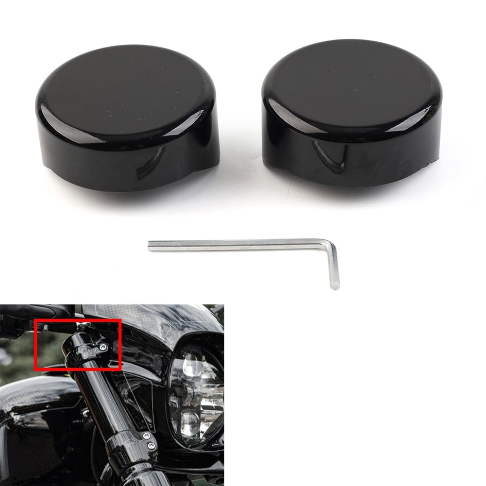 NS Gloss Black Upper Fork Caps For Harley Softail Breakout FXBR FXBRS ...