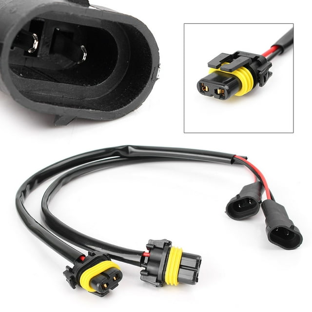 NS H11 H8 Socket to 9006 Conversion Harness Adapter Cable Kit for ...