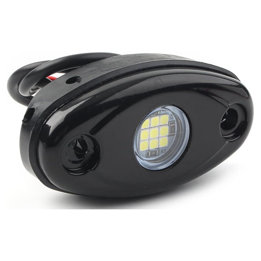 NS LED Rock White Lights Kit with Wire 2 Pods for Trucks Off Road RZR ...