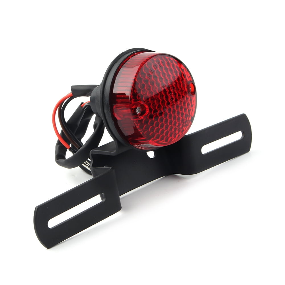 NS Motorcycle 12V LED Rear Tail Light Round Brake Stop Lamp For Most s ...