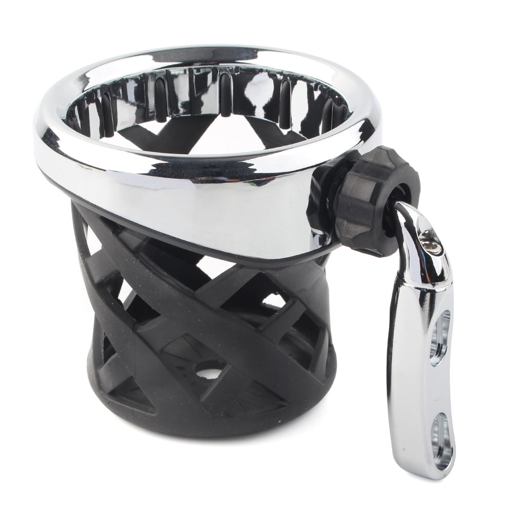 NS Motorcycle Handlebar Cup Holder W/Mesh, Drink Cup Can Holder Chrome ...