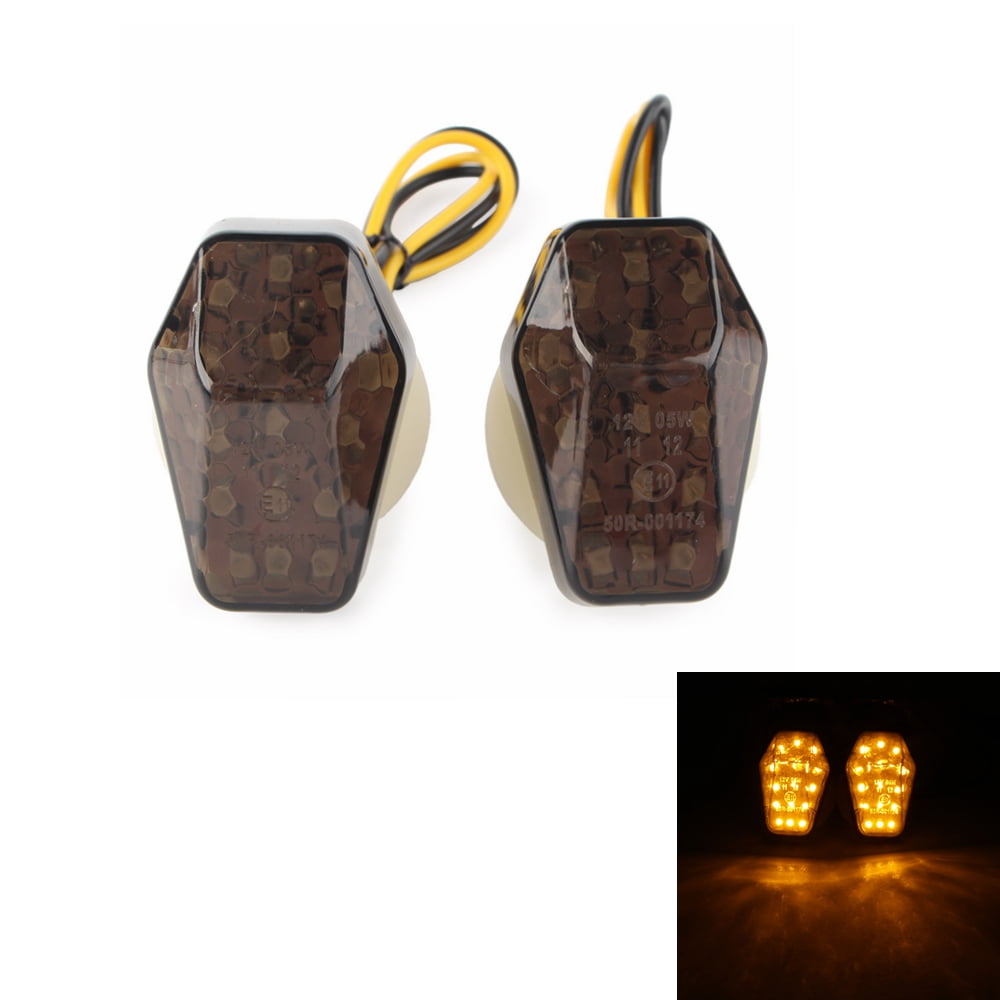 NS Motorcycle Turn Signal Lights Indicators Lamp for , Grey - Walmart.com