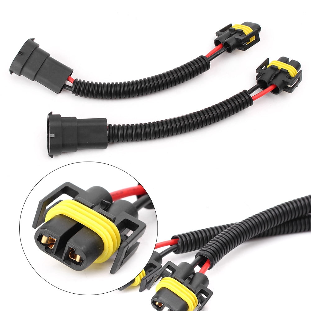 NS Pair H11 H8 Wiring Harness Socket Headlight Fog Lamp Plug Connector ...