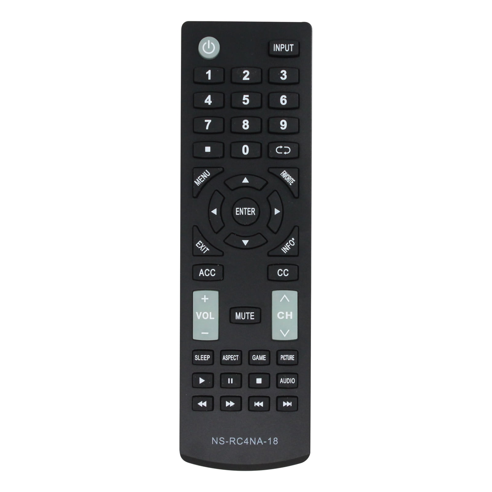 NS-RC4NA-18 Remote Control Replacement - Compatible with Insignia ...