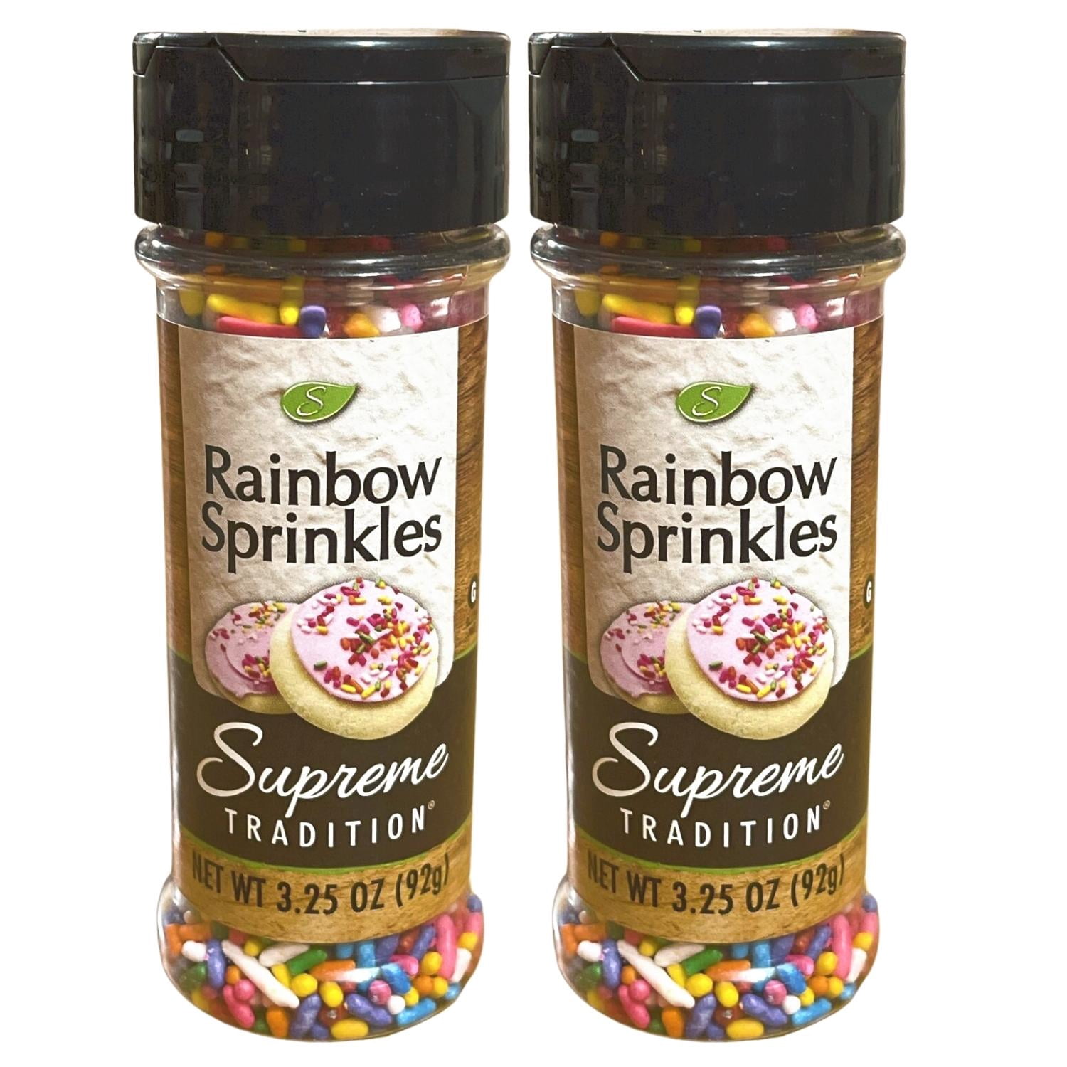 NS Rainbow Sprinkles, 3.5oz Bottle with Built-in Shakers - Confetti ...