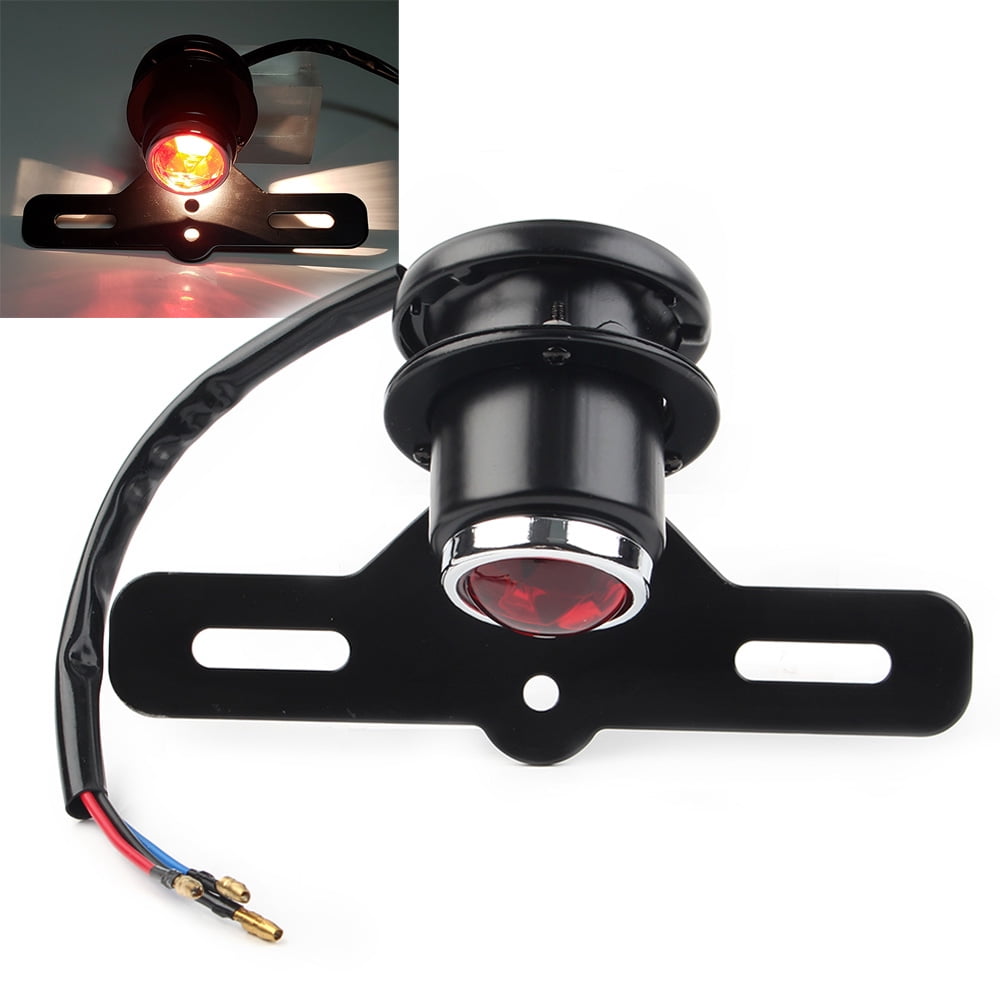 NS Retro Motorcycle Brake Tail Light Round Lamp for Bobber Chopper Cafe ...