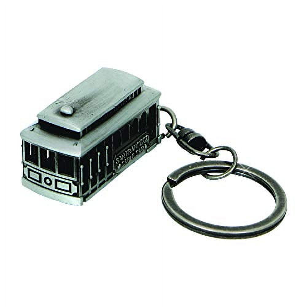 NS San Francisco Cable Car Metal 3D Key Chain Shiny Pewter 59435 ...