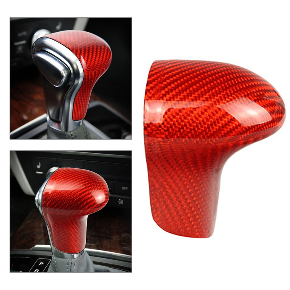 NS Shift Knob Cover Shell Protect Carbon Fiber RED for Audi A4 A5 Q5 Q7 A6 A7 S6 S7 - Walmart.com