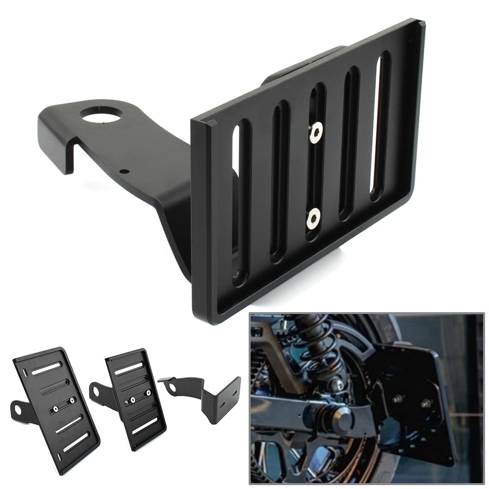 NS Side Bracket LiceNSe Plate Mounting Tag Holder Small Aluminium Black ...