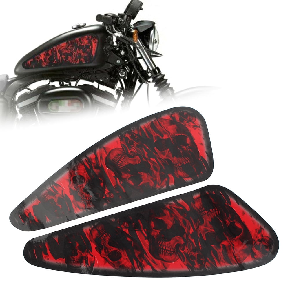 NS Skull 3D Decals Fuel Gas Tank Sticker for Harley XL883 1200 Red ...