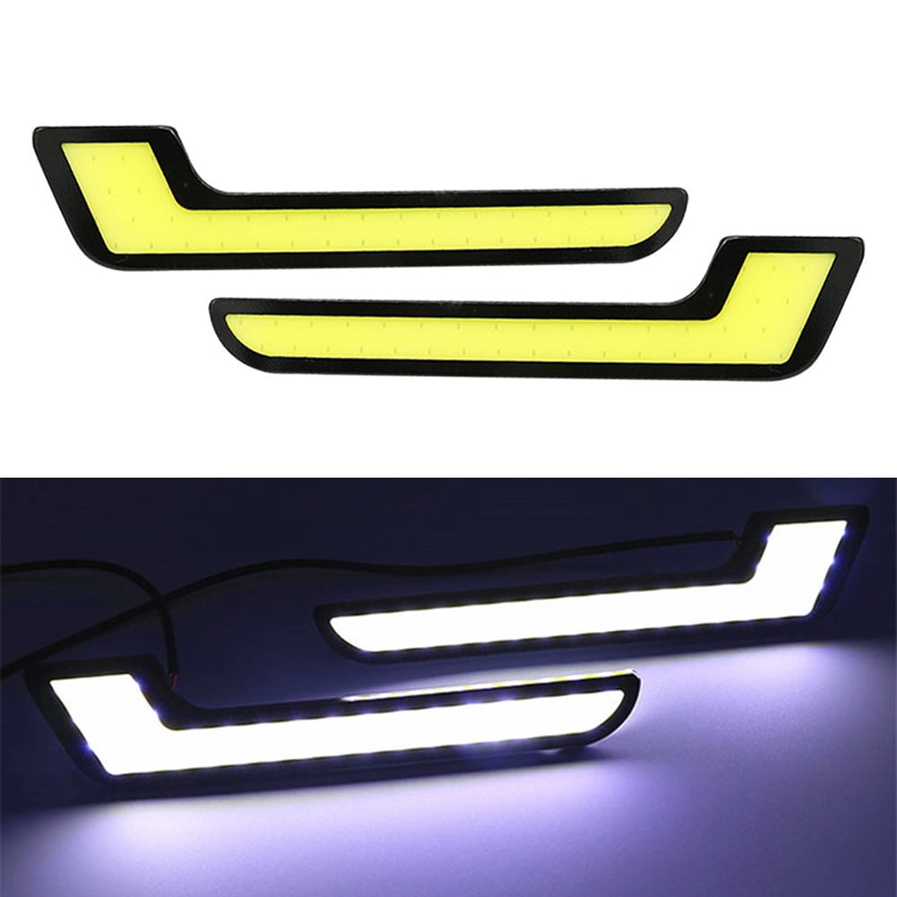 NS Universal 12V L-Shape Turn Signal Lights Daytime Running Light White ...