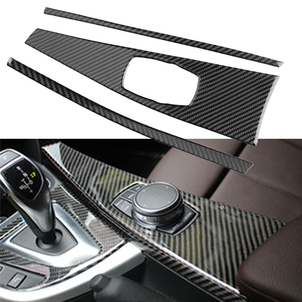 NS for BMW F30 F34Central Console Multimedia Panel Cover Trim Decor Carbon Fiber - Walmart.com
