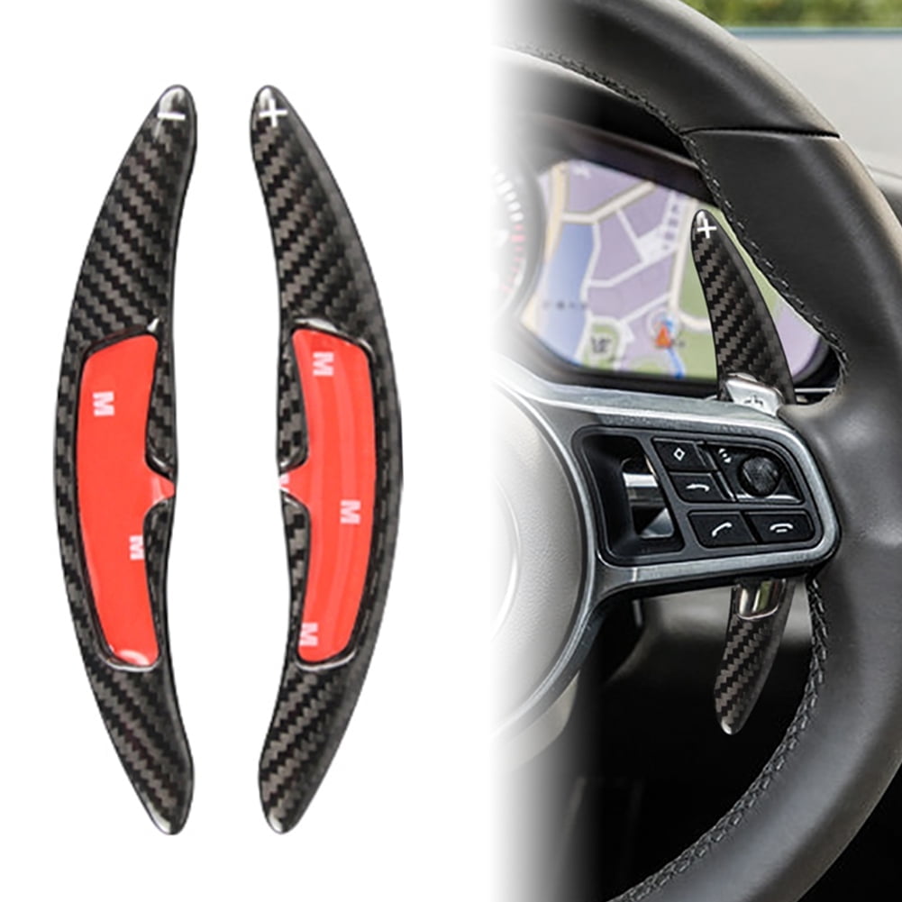NS for Panamera Macan Cayenne Steering Wheel Paddle Shifter Extension Carbon Fiber - Walmart.com