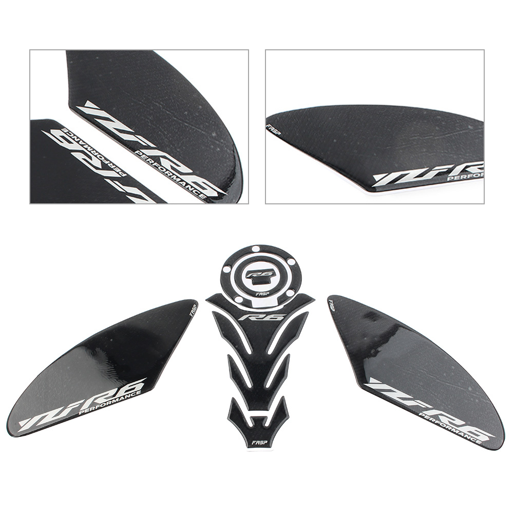 NS for Yamaha YZFR6 R6 YZF3D Carbon Fiber Tank Pad Traction Side ...