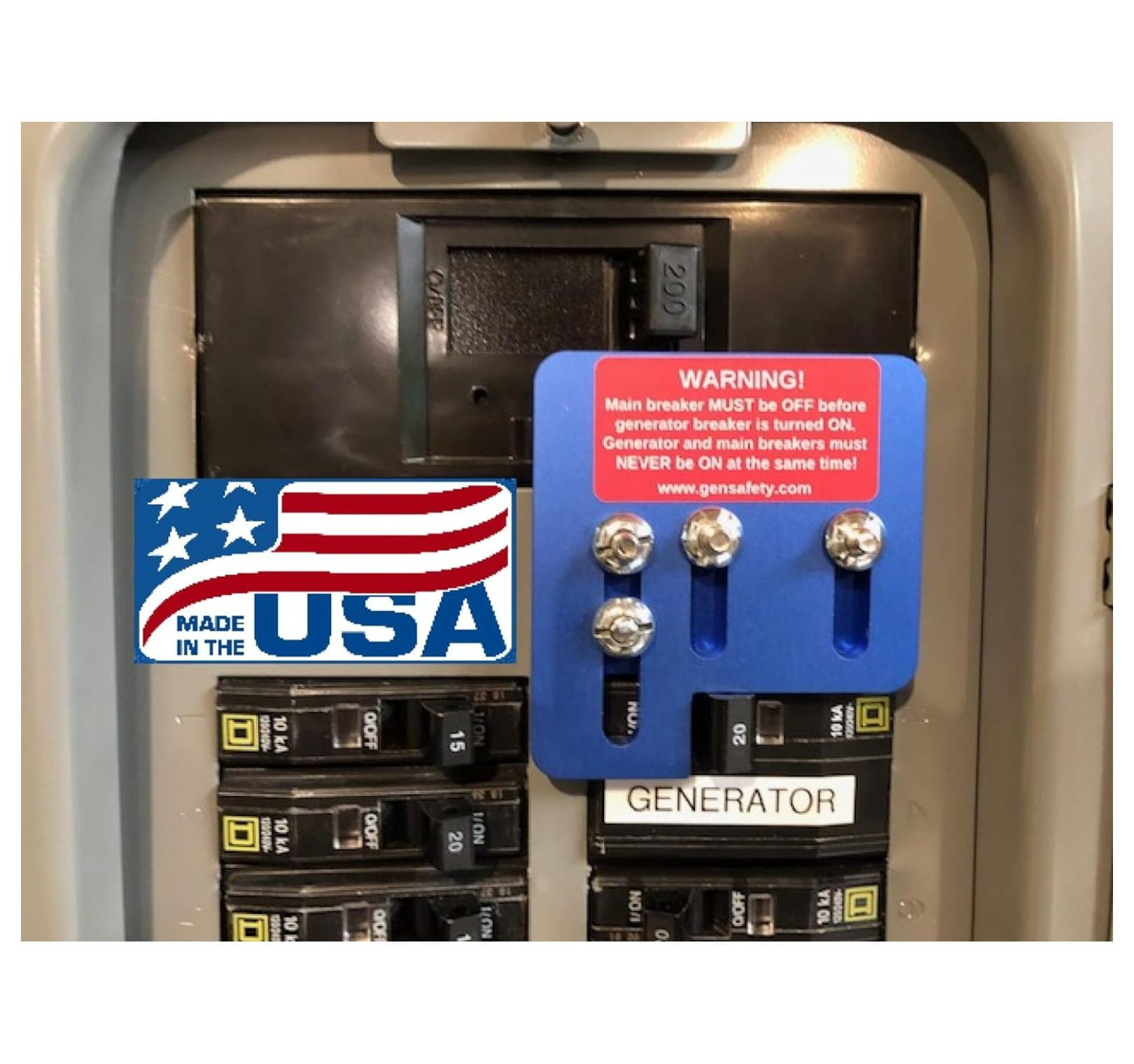 NSD200A Square D Generator Interlock kit QO and Homeline - Anodized ...