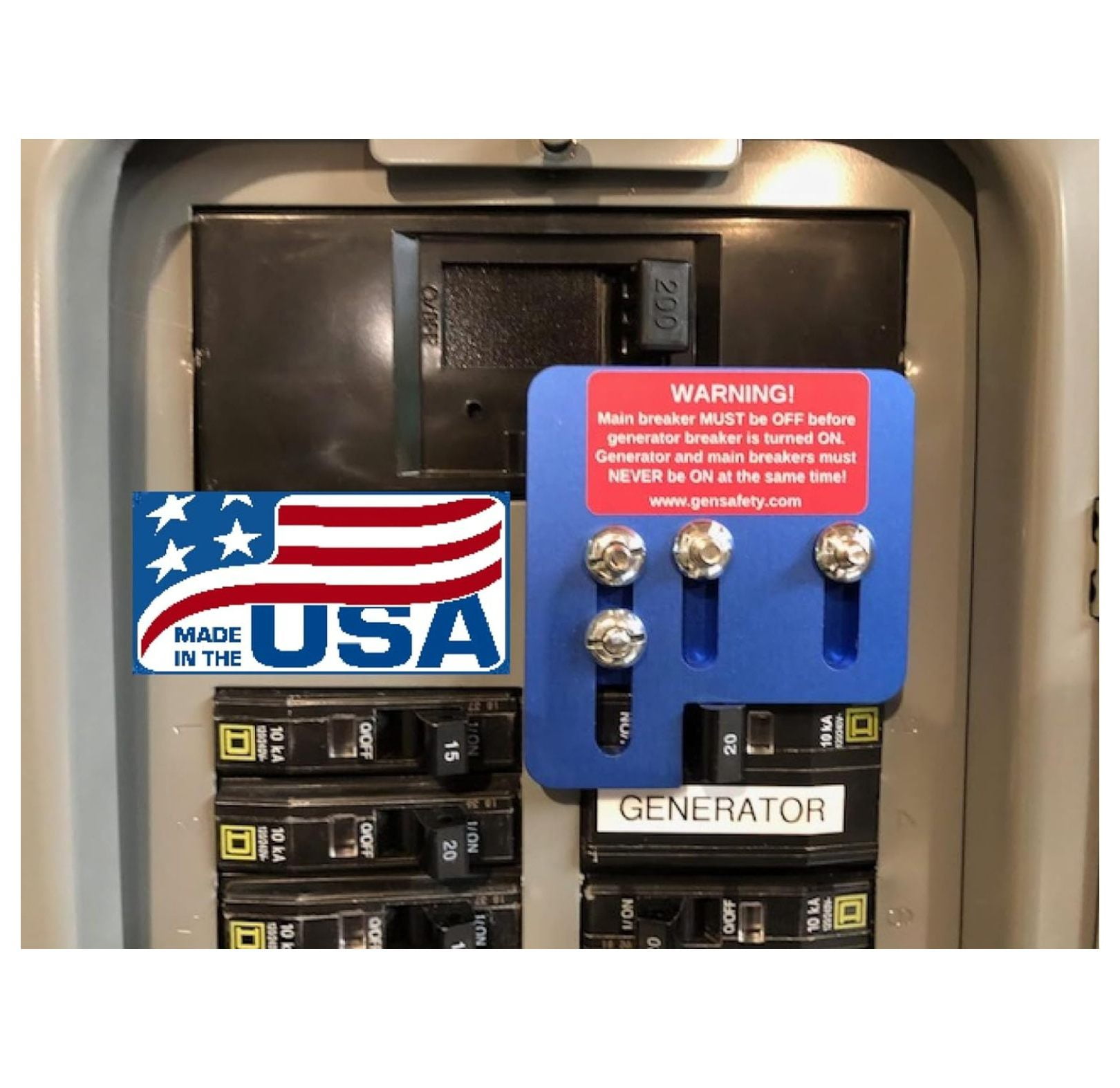 NSD200A Square D Generator Interlock kit QO and Homeline - Anodized ...