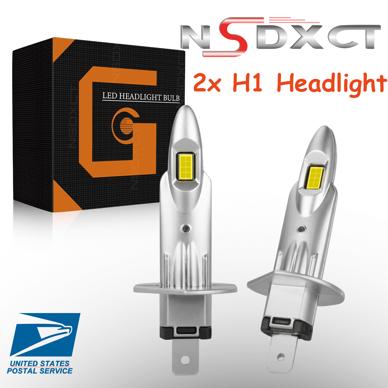 NSDXCT 2x H1 LED Headlight Bulb 6500K White Conversion Kit Mini Car ...