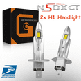 NSDXCT 2x H1 LED Headlight Bulb 6500K White Conversion Kit Mini Car ...
