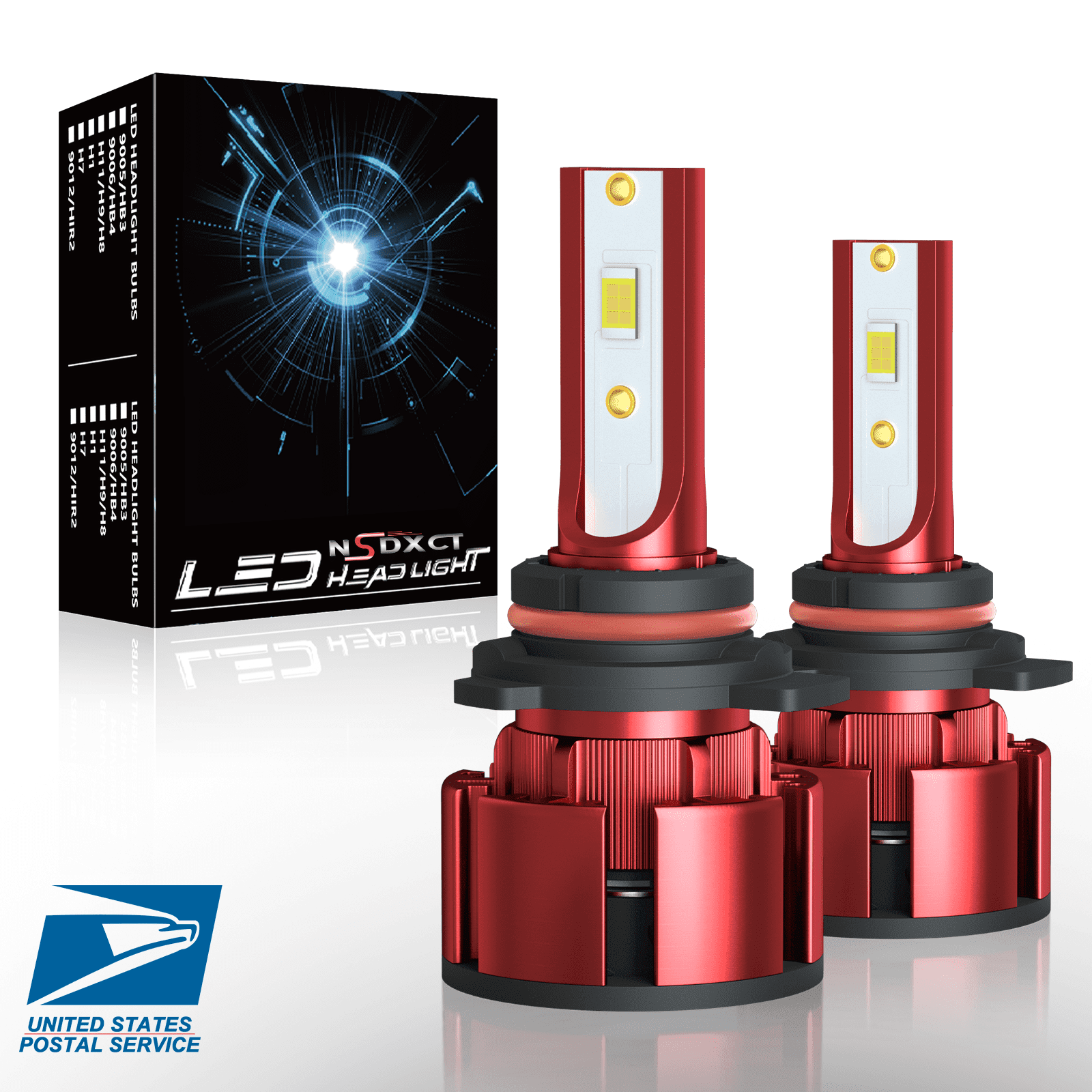 NSDXCT 9012 LED Headlight Bulbs Hi/Low Beams Plug and Play for Halogen ...