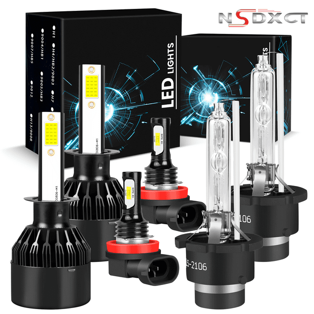 NSDXCT For BMW X5 2005-2006 LED HID Headlights High/Low +Fog Light ...