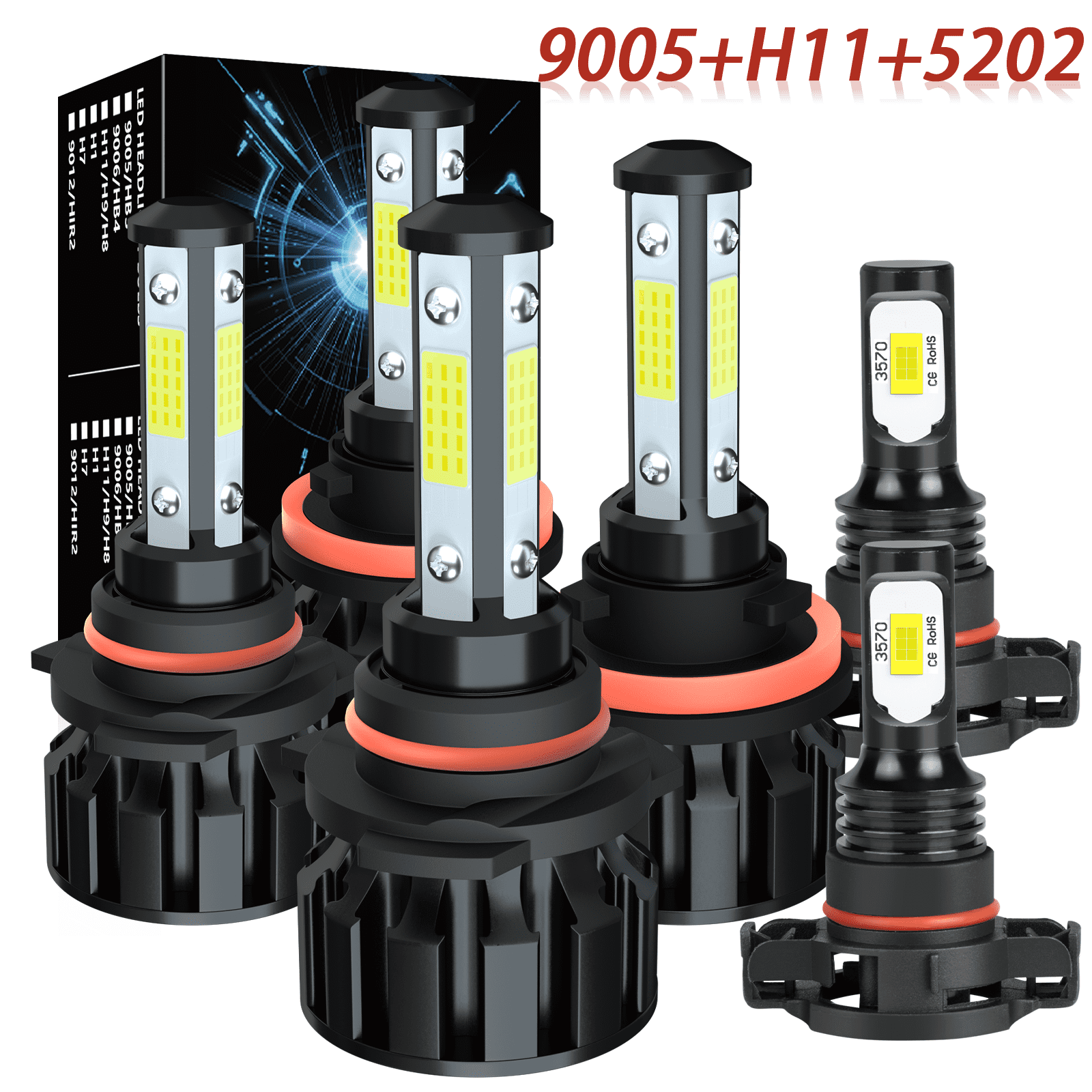 NSDXCT For Chevy Sonic 2017-2020 6000K Front LED Headlight + Fog Light ...