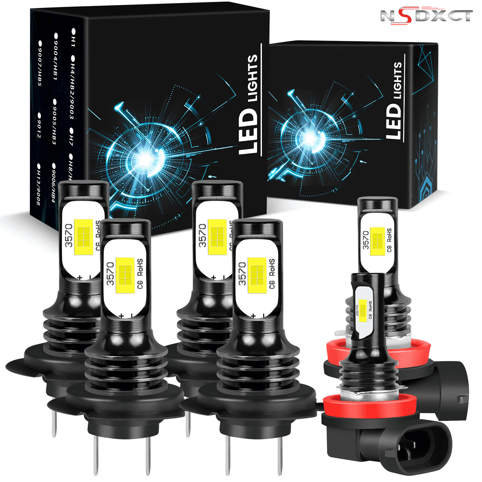 NSDXCT for 2007-2009 Dodge Sprinter 2500 3500 H7 LED Headlight + H11 ...