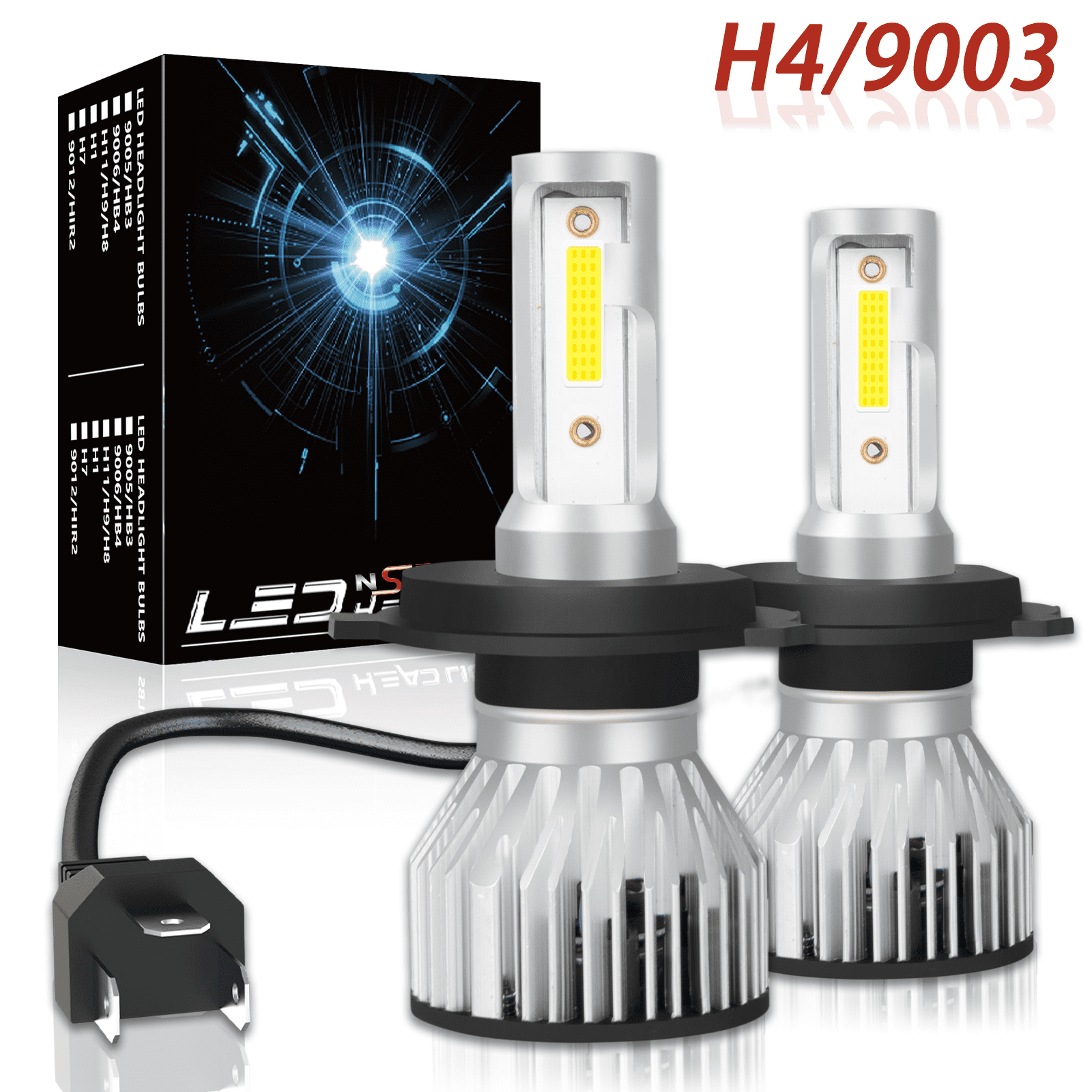 NSDXCT For Hyundai Accent 2000-2017 H4/9003 LED Headlight Kit High/Low Beam Bulbs,2Pcs - Walmart.com