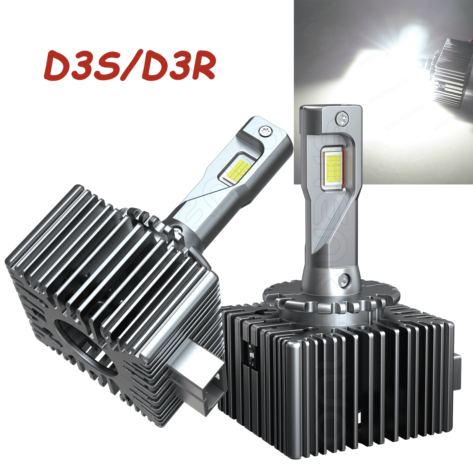 NSDXCT LED Headlight Bulbs Replace 90W 6500K D3S D3R HID Xenon Super Bright White Conversion Kit ...