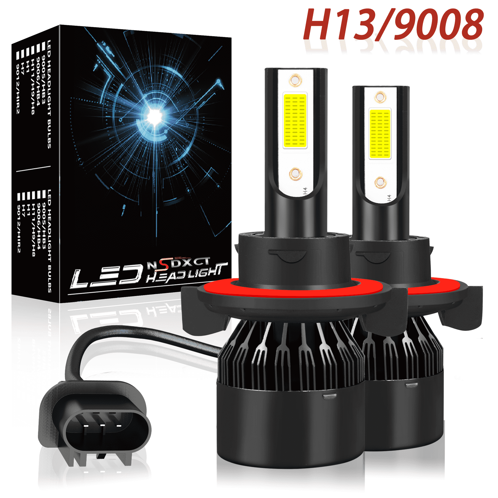 NSDXCT for 2006-2009 Dodge RAM 1500 2500 3500 2x 9008/H13 LED Headlight ...