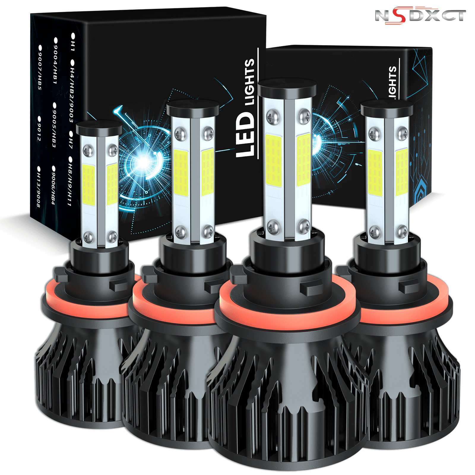NSDXCT for Chevrolet Impala 2006-2013 LED Headlight Bulbs 4x H11 High ...