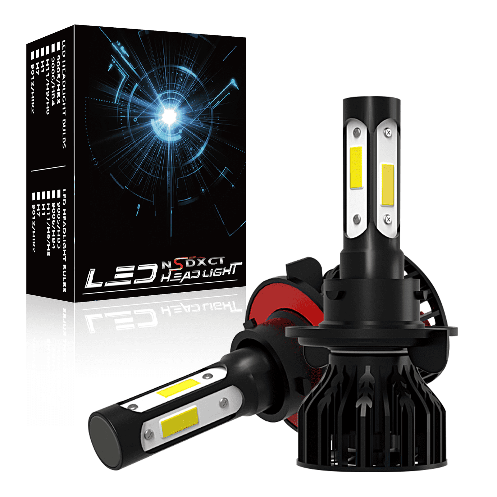 NSDXCT for Hummer H3 2006-2010 4Side LED Headlight High/Low Beam Bulbs ...