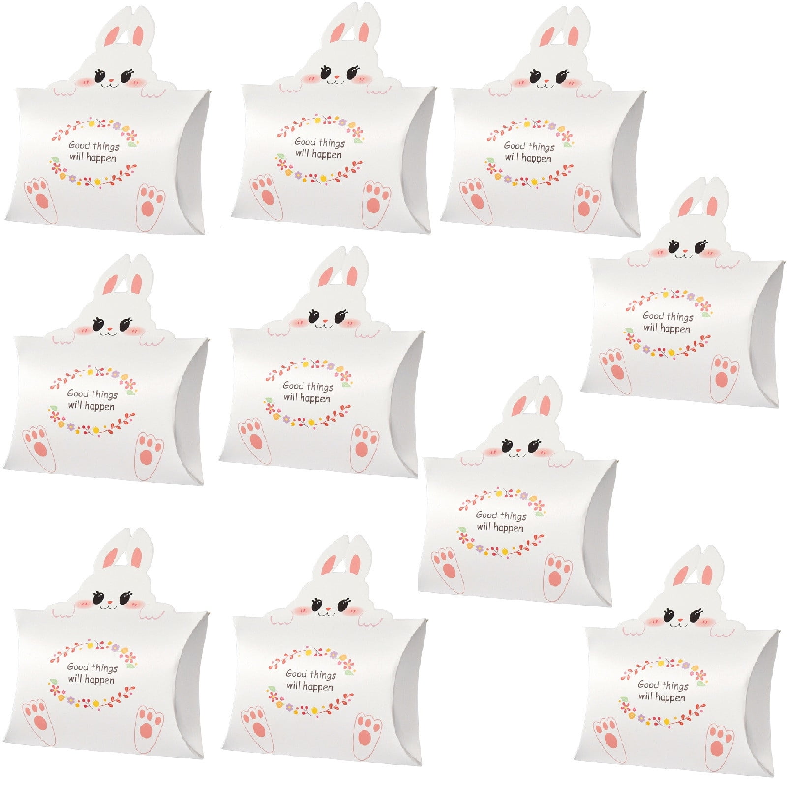 NSESSHome 10pcs Easter Treat Boxes Happy Easter Gift Box with Handle ...
