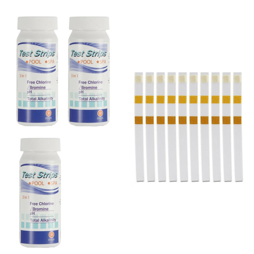 NSESSHome 150 Pcs Pool and Spa Test Strips 3 in 1 Quick SuperAccurate ...