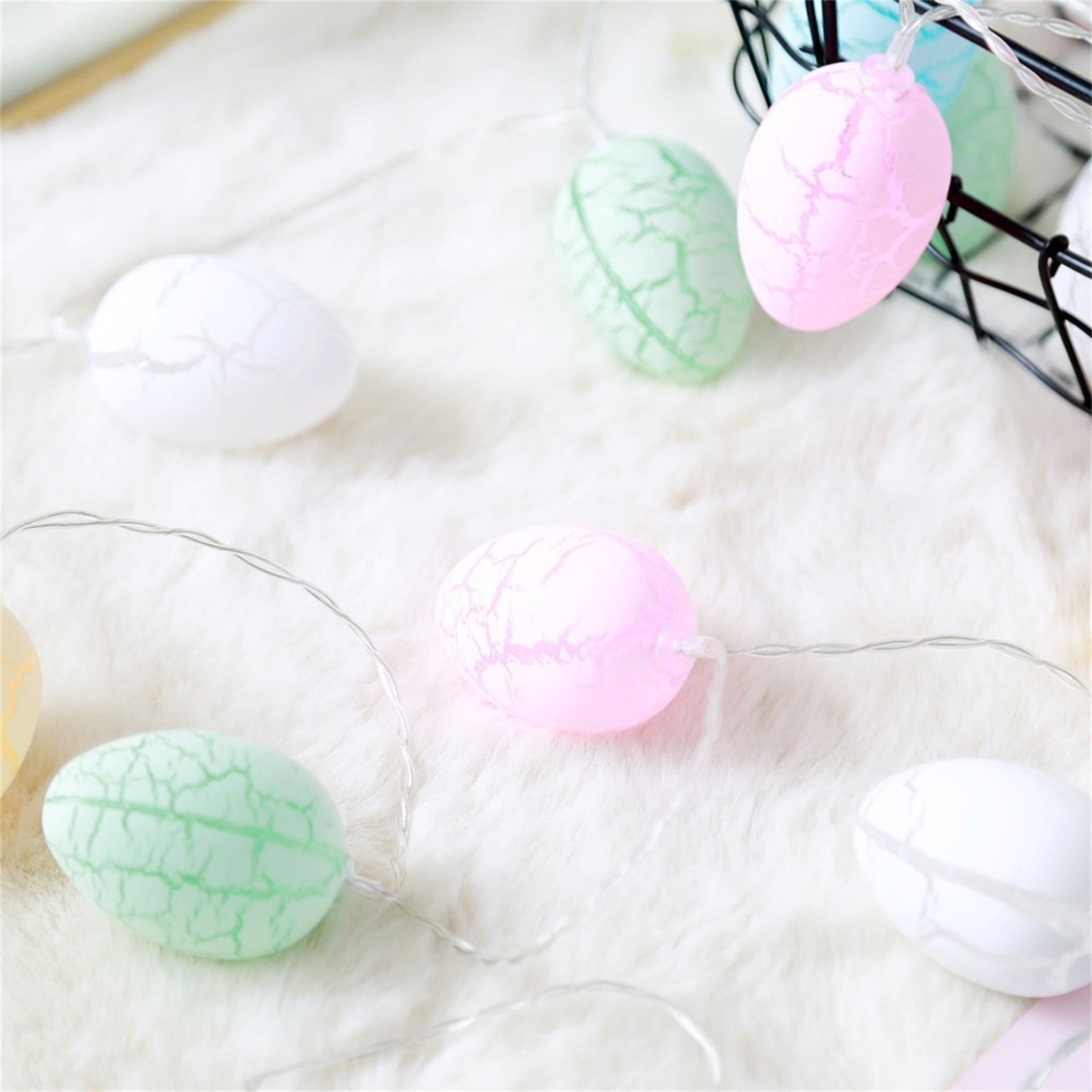 NSESSHome 20 LED Easter Egg String Lights, 10ft Easter Lights Battery ...
