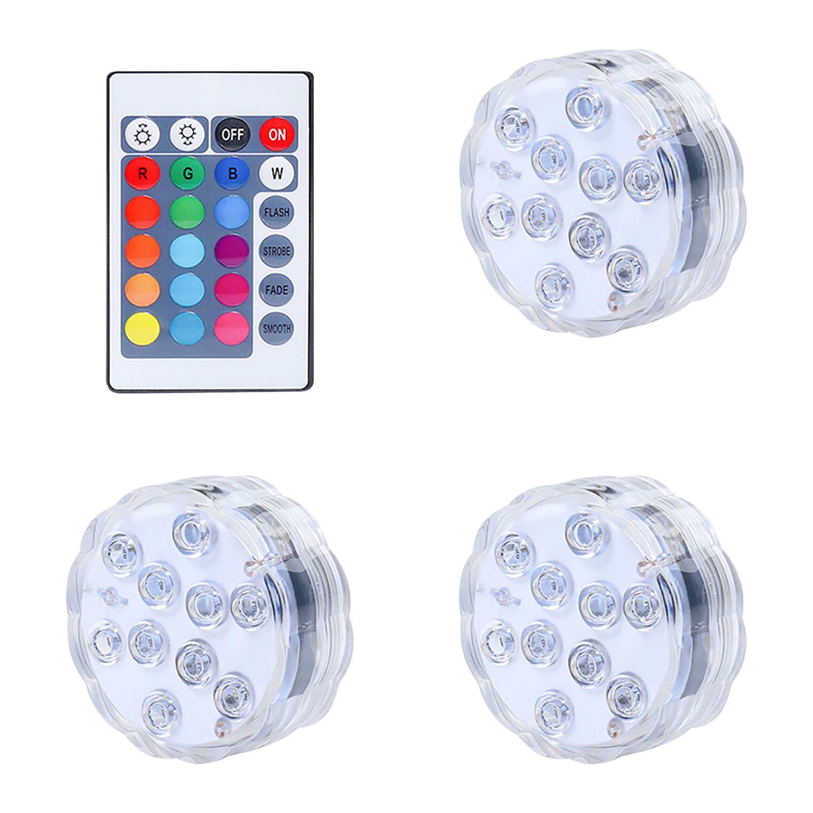 NSESSHome 3 Pcs pool lights ,Above Ground Pool Light Led Submersible, IP68 Waterproof Inground ...